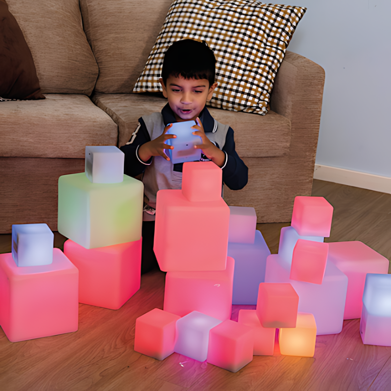 TTS Sensory ICT Glow Construction Blocks – The Sensory Supply